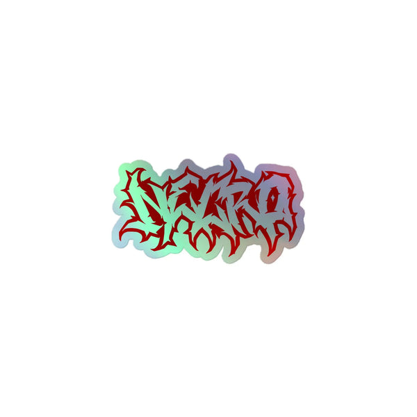 Necro - Red Death Metal Graffiti Logo - Holographic sticker - NECRO ...